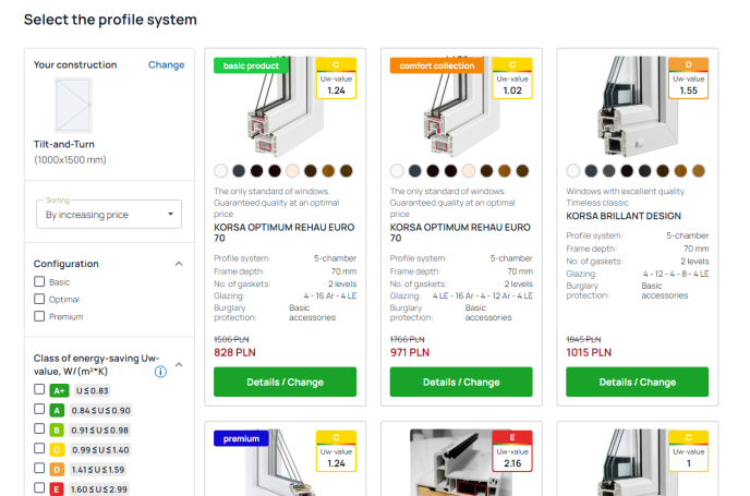 Window calculator - quick price calculation online