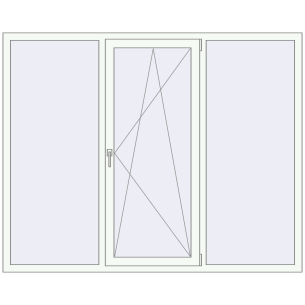 Plastic window 200x160 cm window triple-leaf, Tilt and turn, id56226 ...