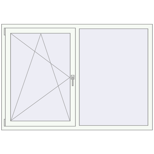 Plastic window 167x117 cm window double-leaf, Tilt and turn, id68014 ...