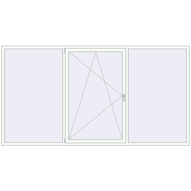Plastic window 320x170 cm window triple-leaf, Tilt and turn, id51576 ...