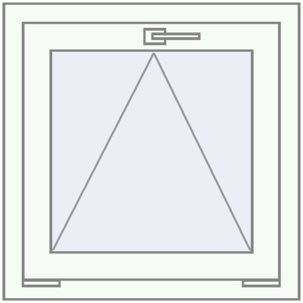Okno plastikowe 55x55 сm okno jednoskrzydłowe, Nachylenie, id58329 Ceny ...